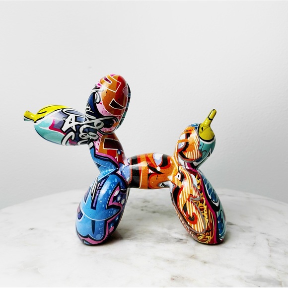 None | Art | Dog Graffiti Colorful Art Statue Balloon French Sculpture ...
